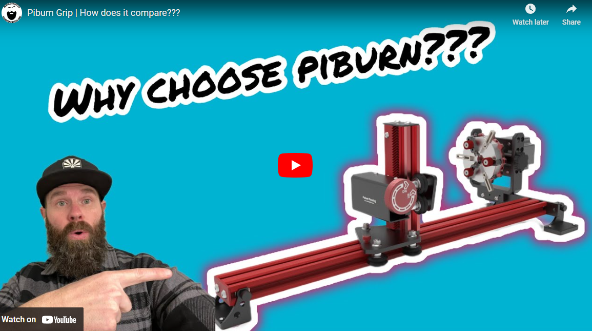 Full Review of the PiBurn Grip with comparison to other rotary options ...